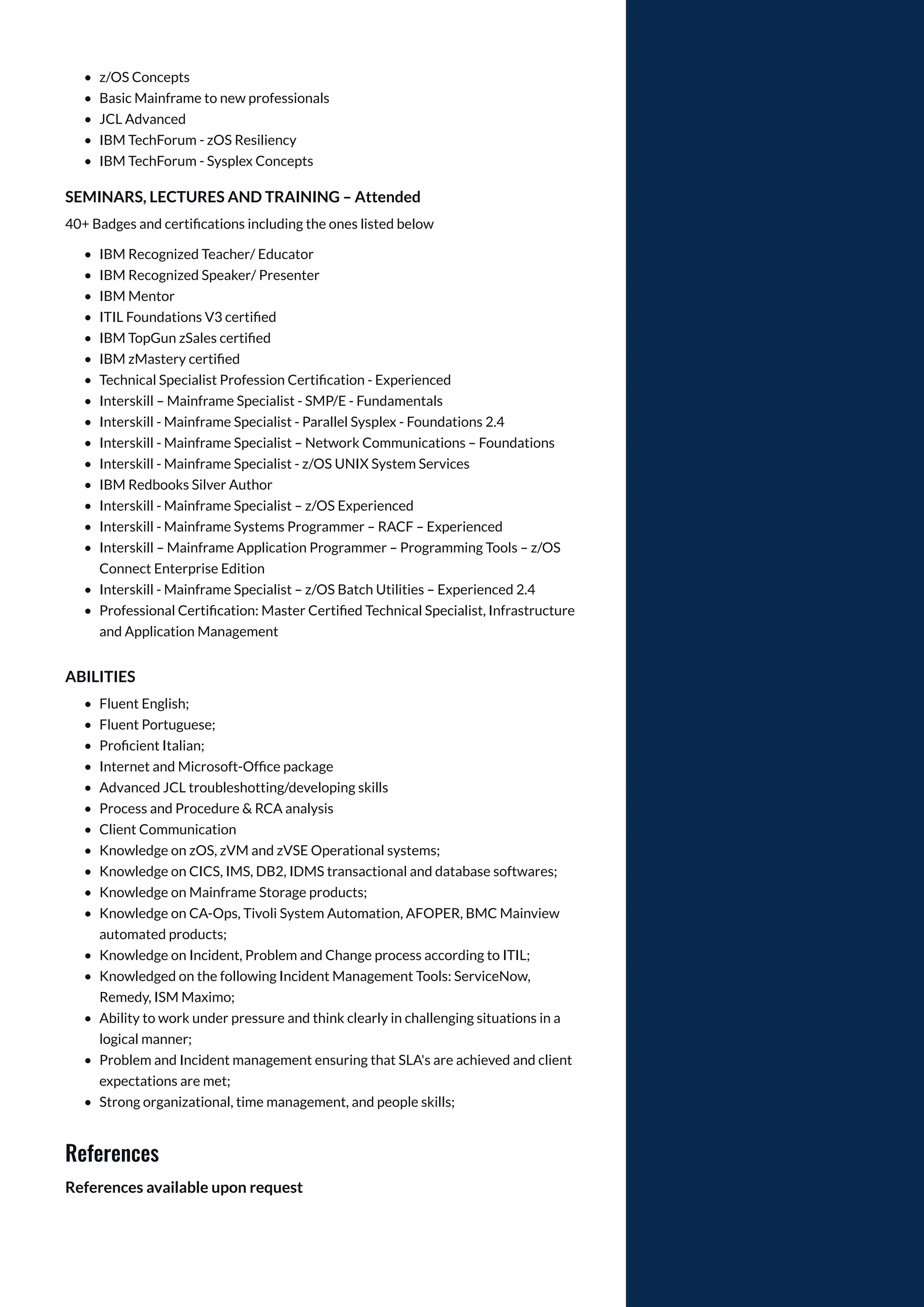 Carlos Alberto Pistillo - zOS System Programmer (Resume 2023).pdf