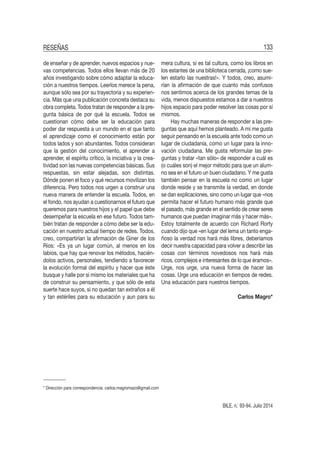 Una educación en tiempos de redes. Una educación para nuestros tiempos ...