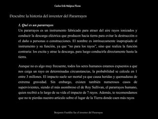 Carlos Erik Malpica Flores - Benjamin Franklin fue el inventor del ...