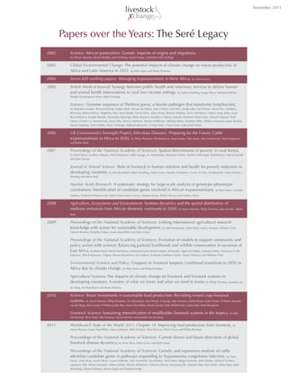 ILRI papers over the years: The Seré Legacy | PDF | Agriculture ...