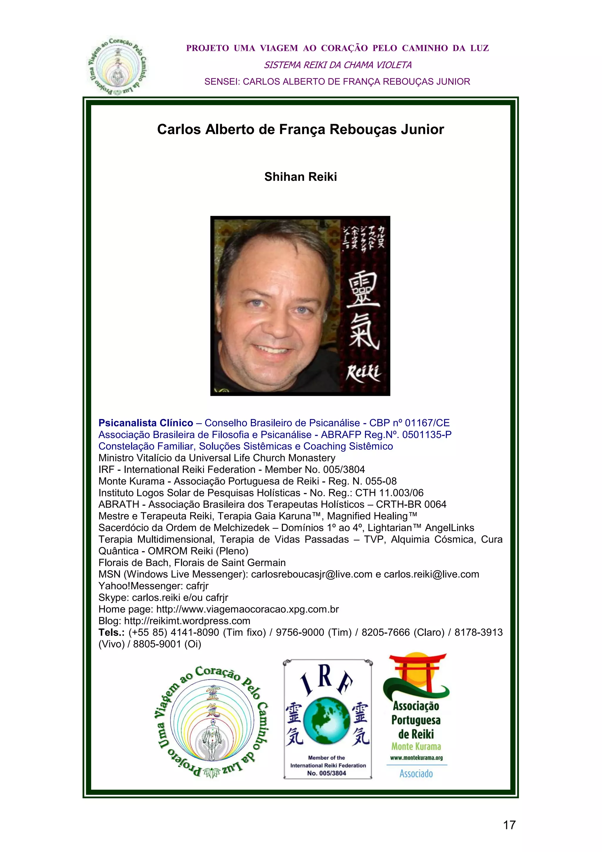 Carlos Rebouças Jr - Reiki da Chama Violeta | PDF