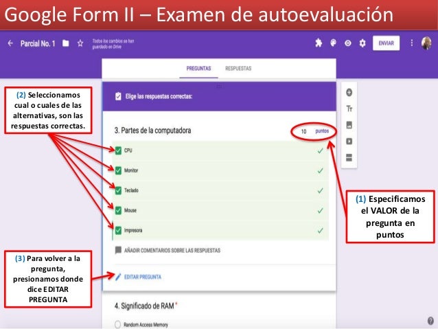 Google Form - Examen de Autoevaluación