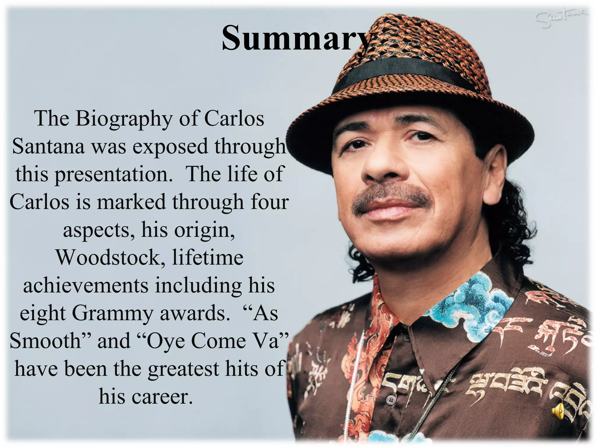 Carlos Santana Biography Pop Culture | PPT