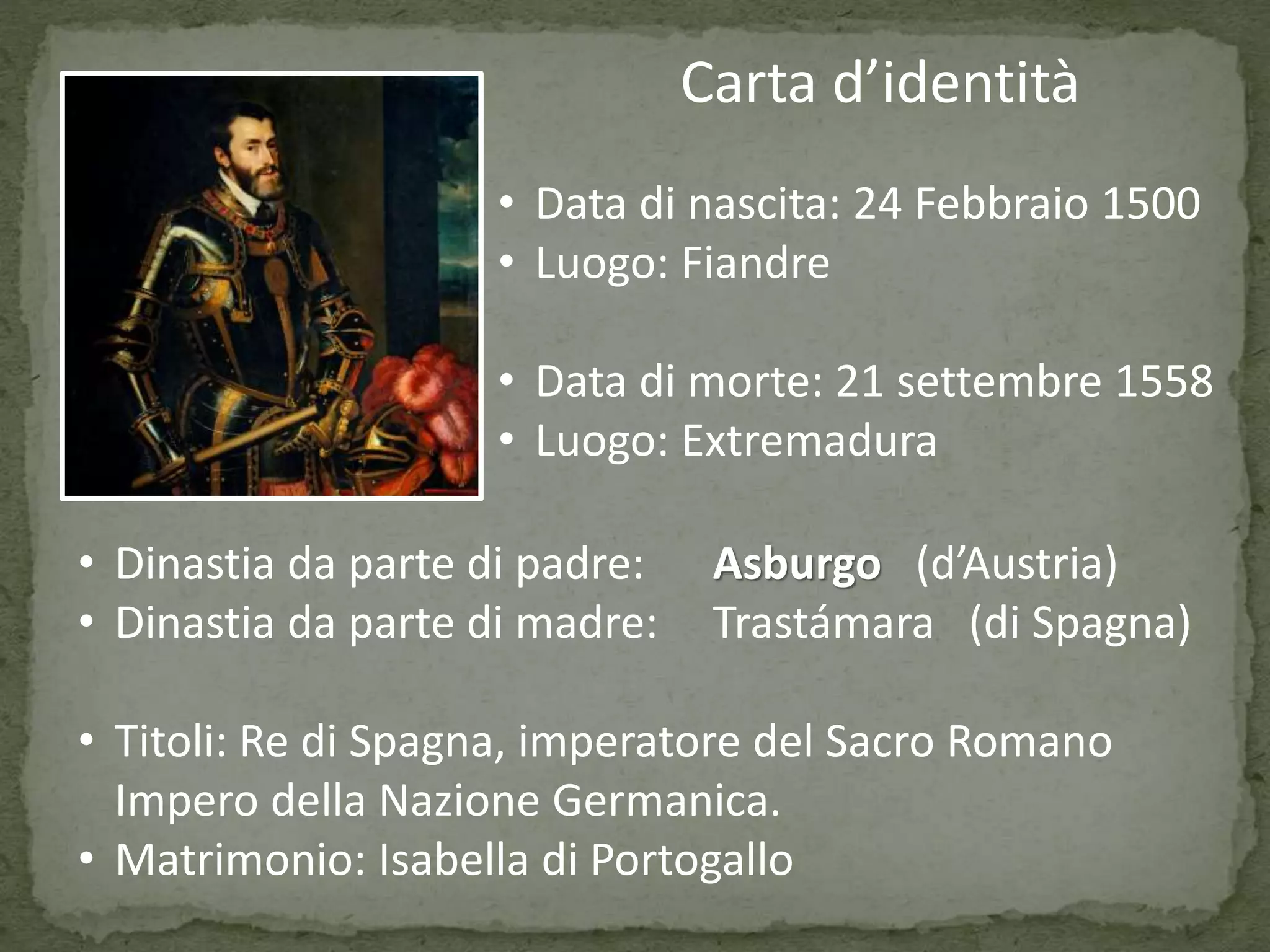 Carlo V - Successore ideale di Carlo Magno | PPTX