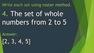 Math 7 - Ways of Defining a Set | PPTX