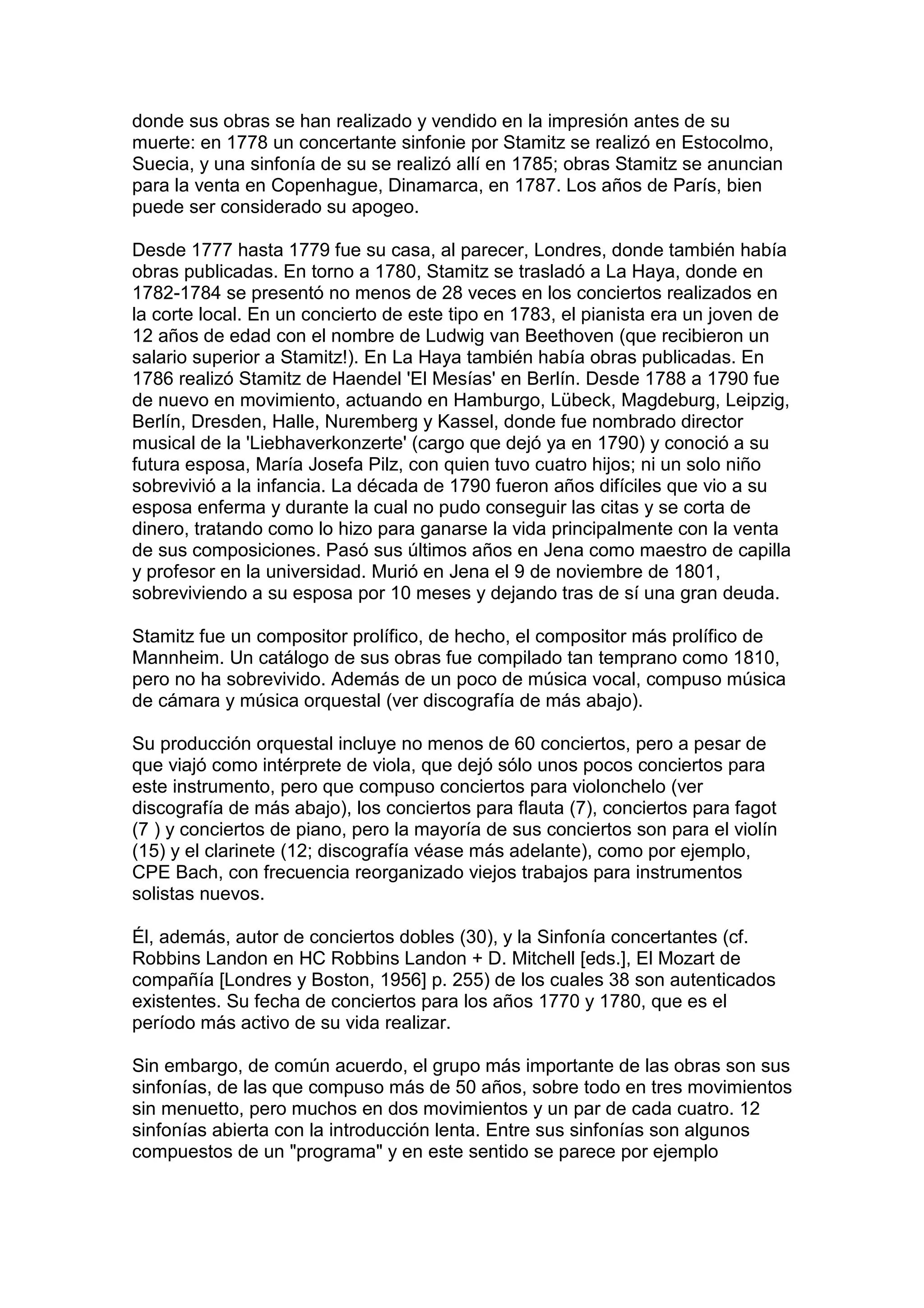Carl philipp stamitz | PDF