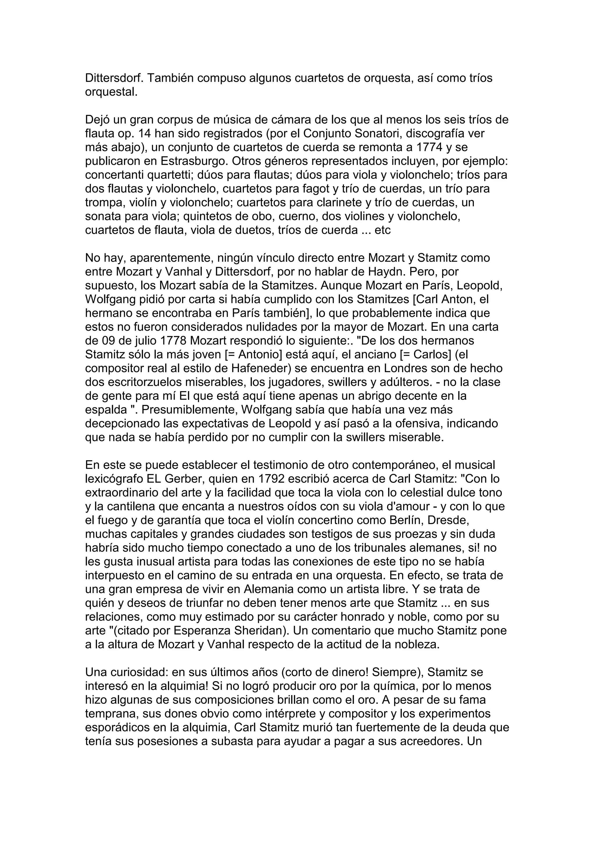 Carl philipp stamitz | PDF