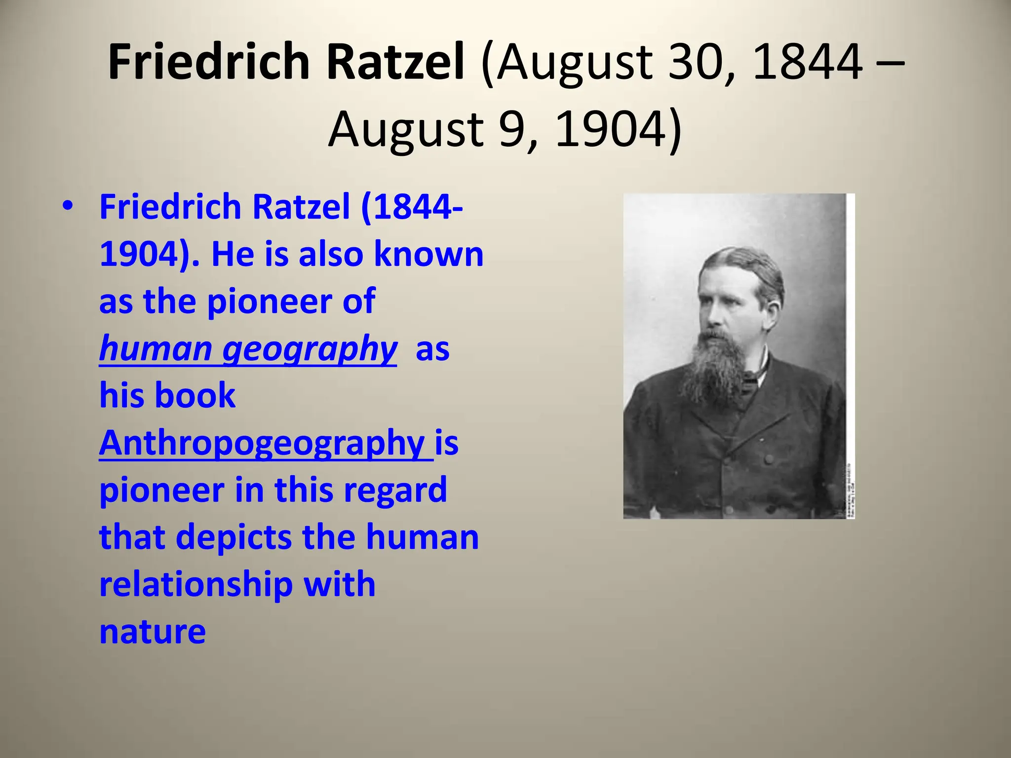 Carl Ritter research thoughts in geography | PPT