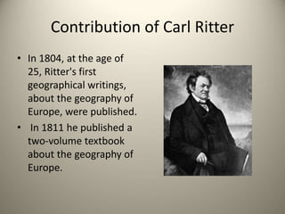 Carl Ritter research thoughts in geography | PPT