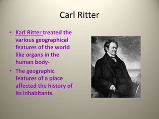 Carl Ritter research thoughts in geography | PPT