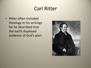 Carl Ritter research thoughts in geography | PPT