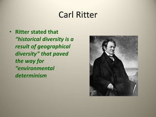 Carl Ritter research thoughts in geography | PPT
