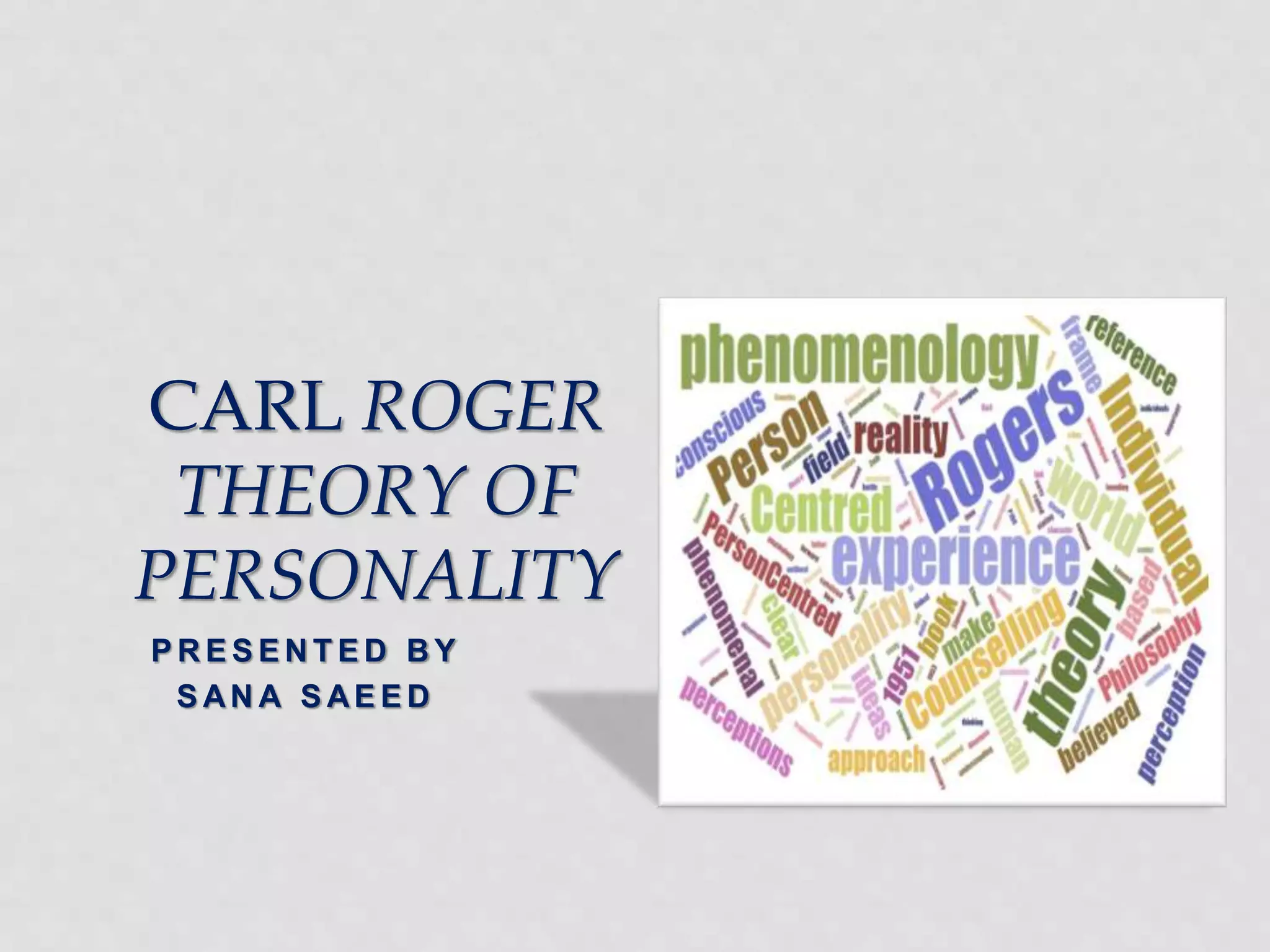 Carl rogers Theory of personality | PPTX