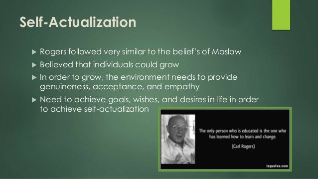 Carl Rogers Self Actualization Theory