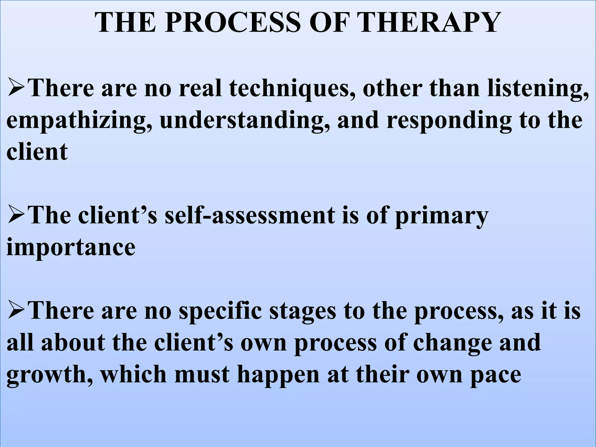 Carl roger’s person centered therapy | PPTX