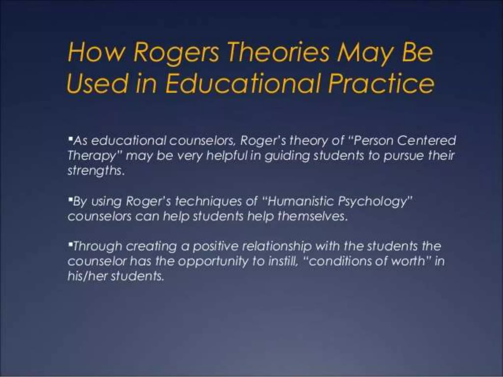 Carl roger's theory | PPTX