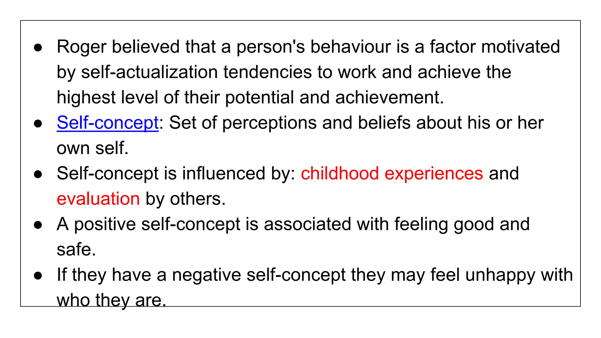 Carl Rogers theory on personality, self concept | PPTX