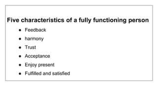 Carl Rogers theory on personality, self concept | PPTX