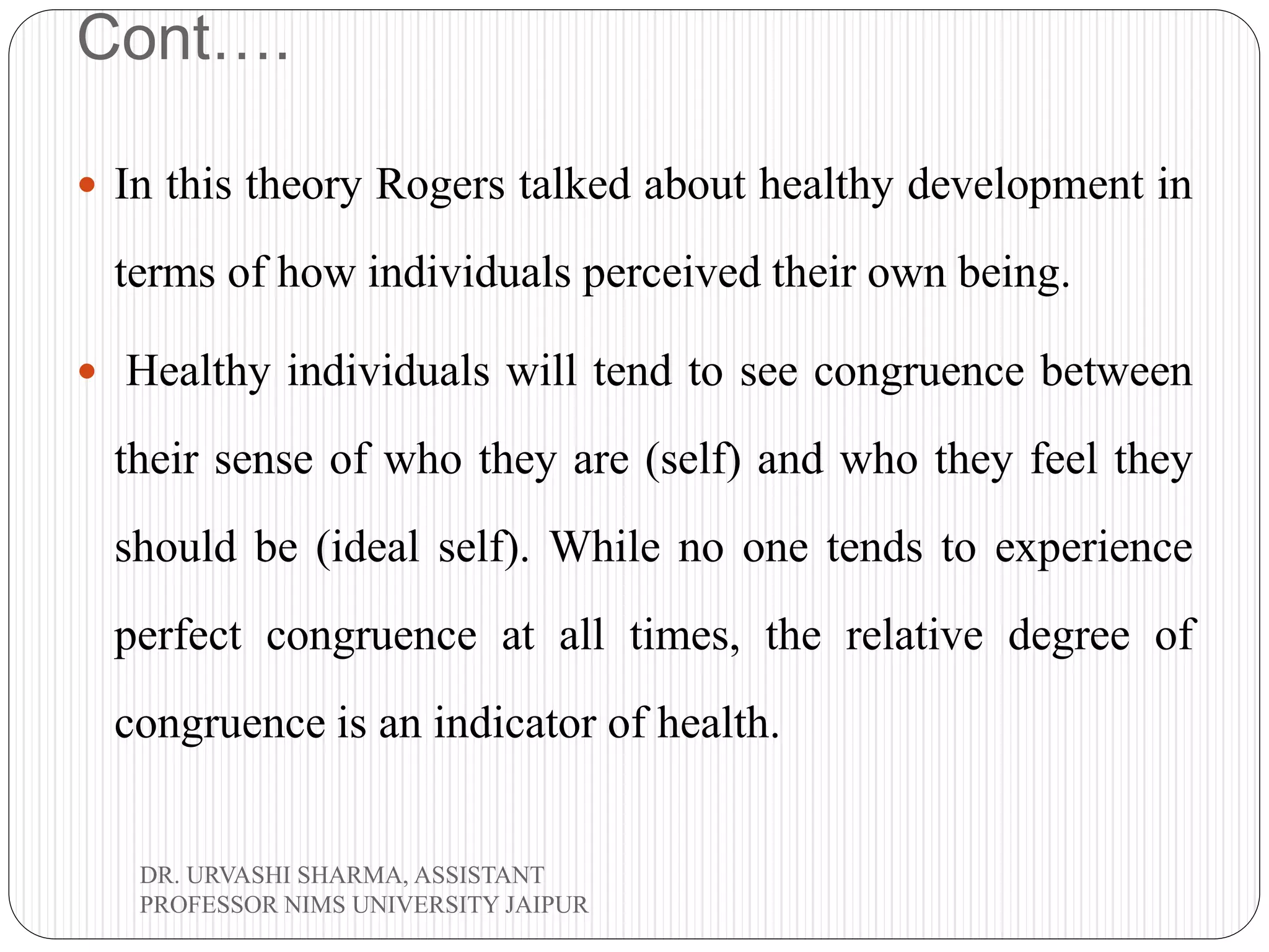 Carl roger theory of personality | PPTX