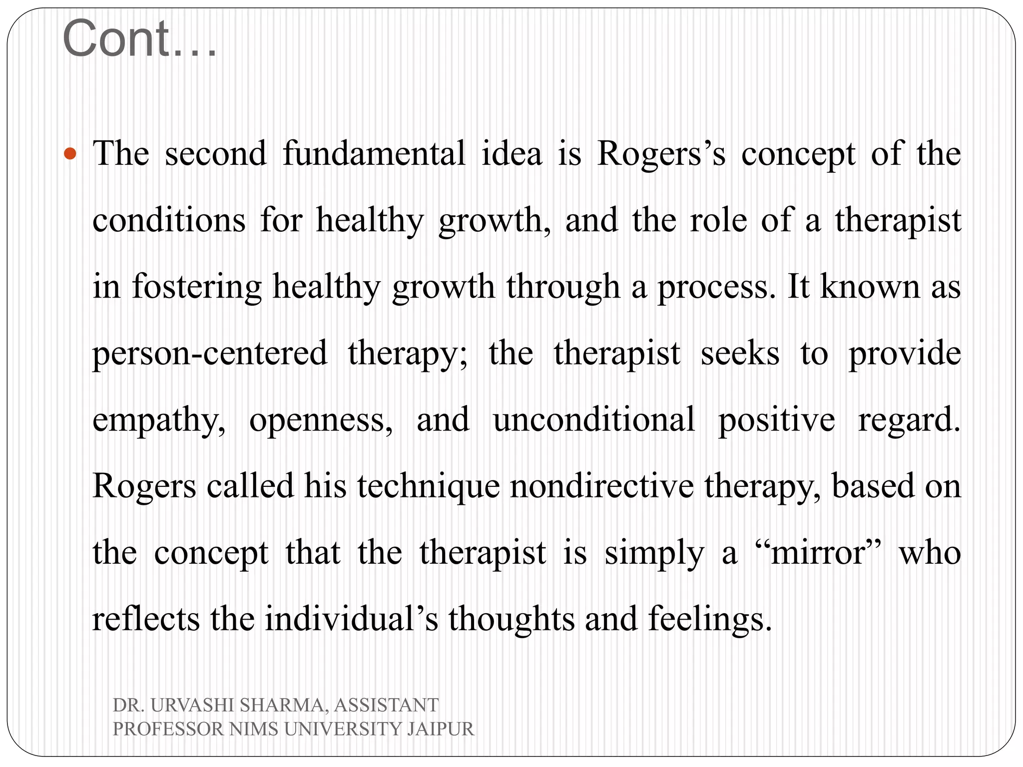Carl roger theory of personality | PPTX
