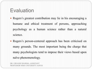 Carl roger theory of personality | PPTX