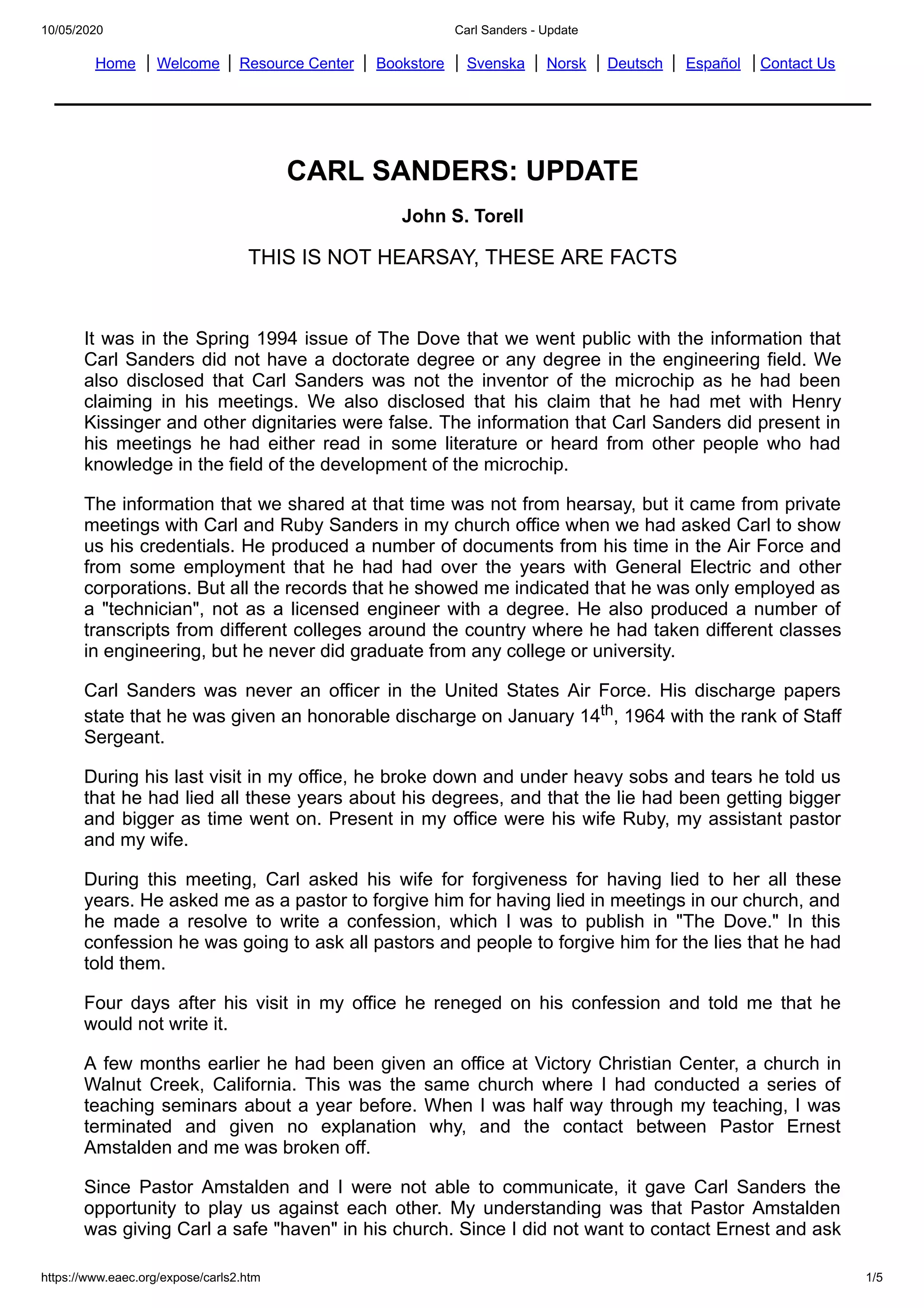 Carl sanders update-PDF | PDF