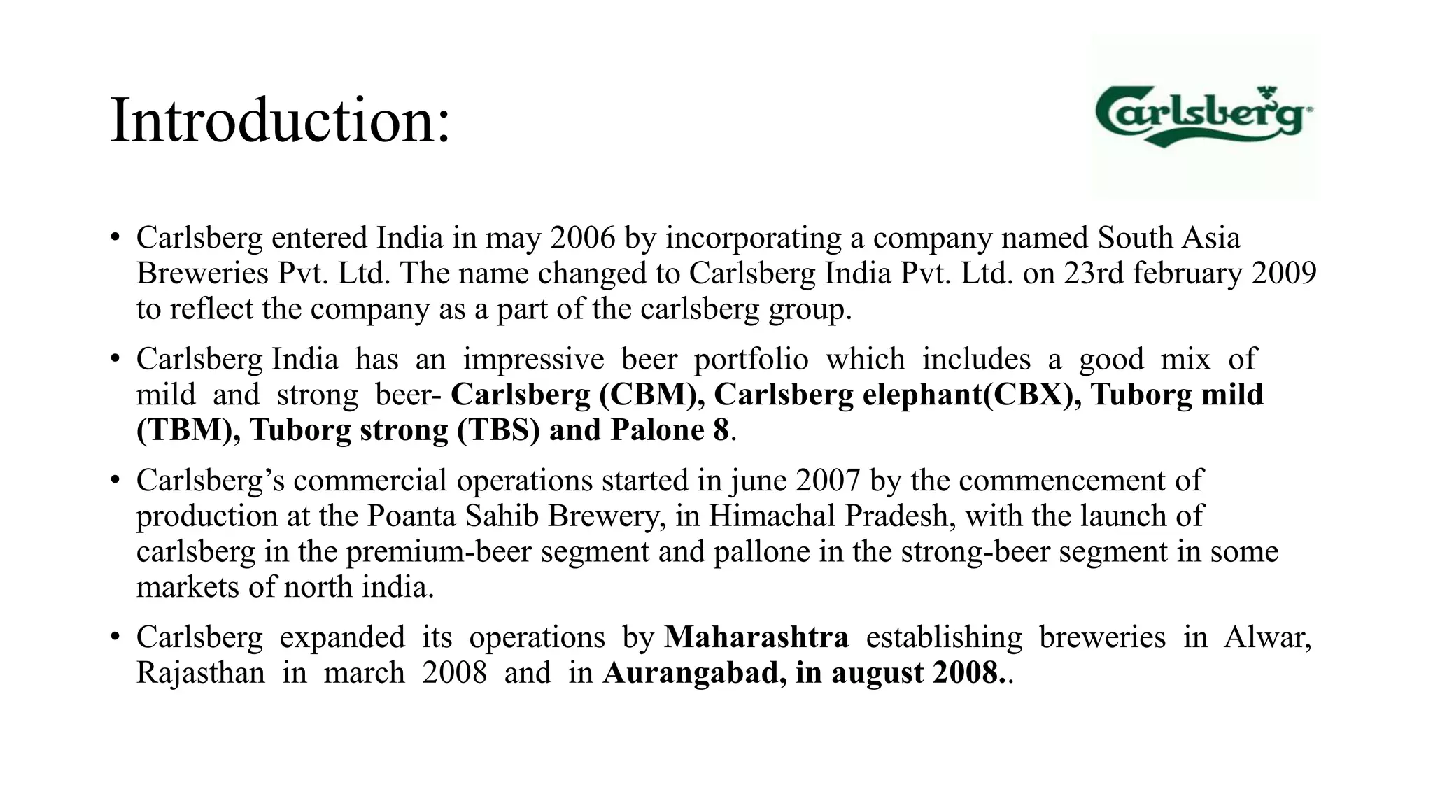 Carlsberg india pvt | PPTX