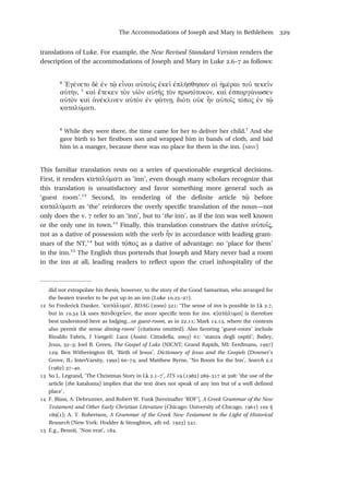 The Accommodations of Joseph and Mary in Bethlehem: Κατάλυμα in Luke 2. ...
