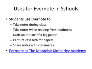 Carlson introduction to evernote | PPTX