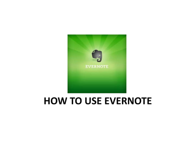Carlson introduction to evernote | PPT