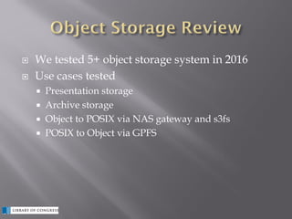 FY'16 Library of Congress Storage Environment | PDF | Data Storage and Warehousing | Computing