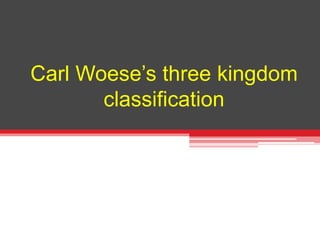 Carl Woese’s three kingdom classification.pptx