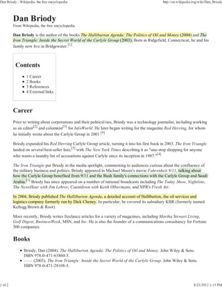 Heady Times For Carlyle (Dan Briody Article) - Bush & Bin Laden Ties | PDF