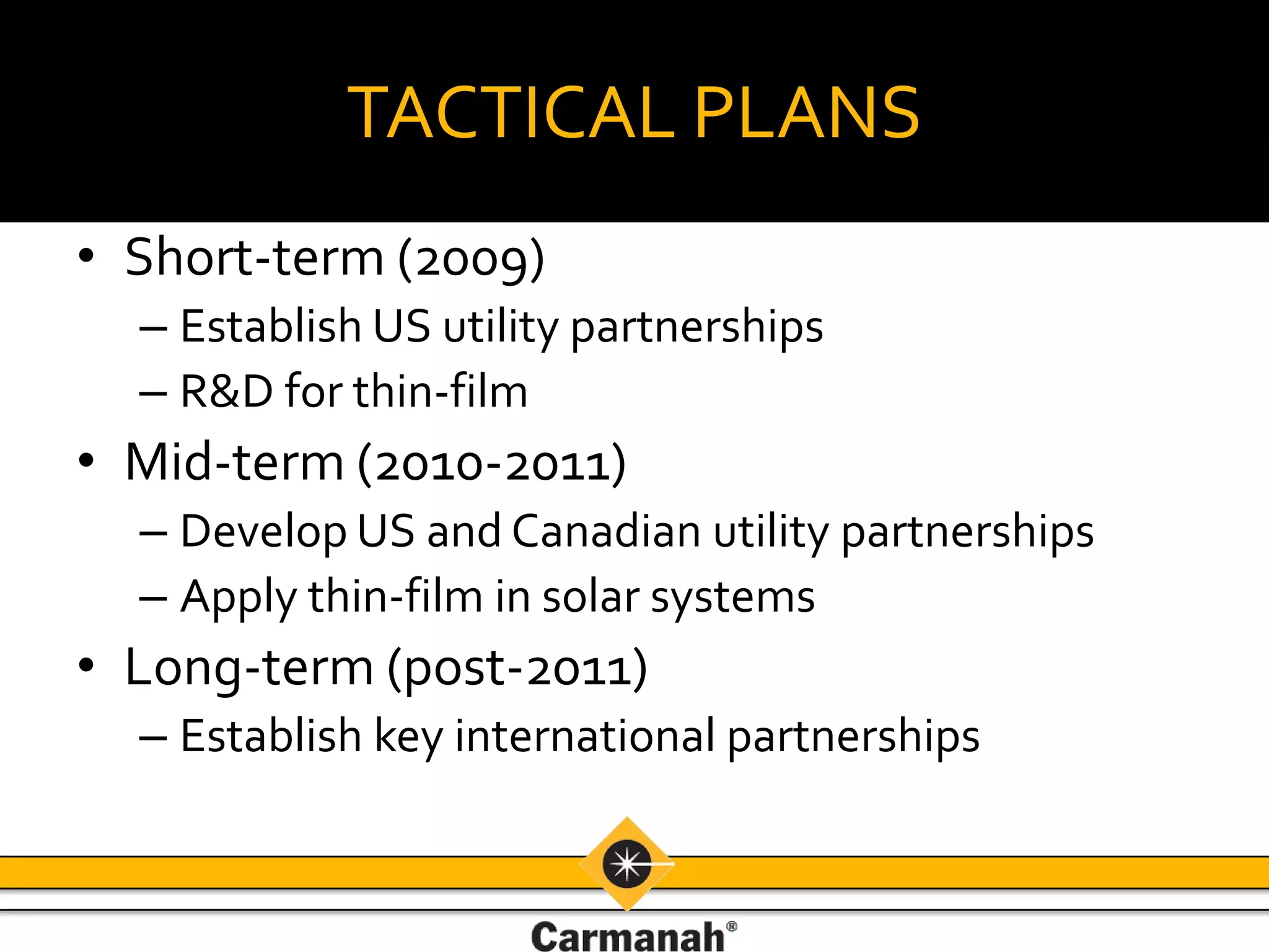 Carmanah Technologies Growth Plan | PPTX