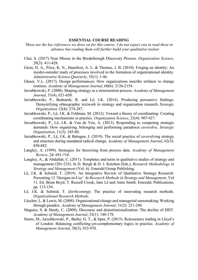 Carma short course outline | PDF