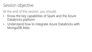 MongoDB and Azure Databricks | PPTX