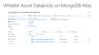 MongoDB and Azure Databricks | PPTX