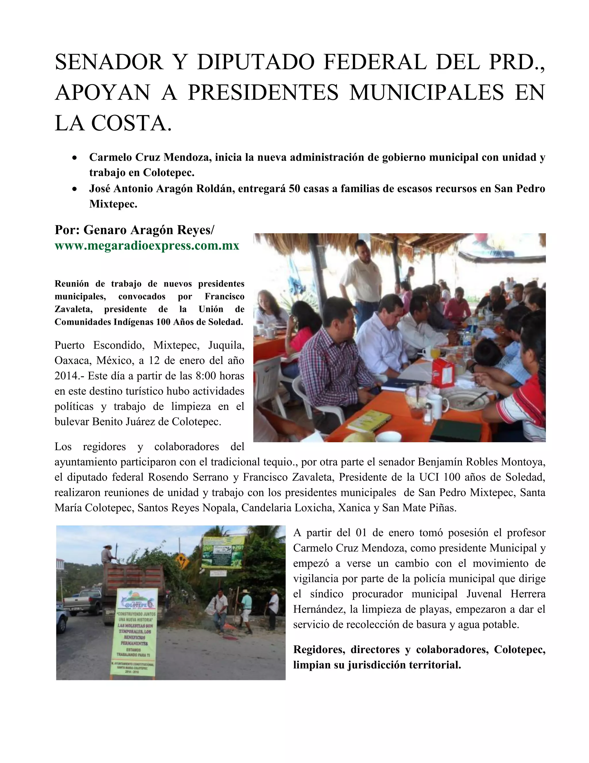 Carmelo cruz mendoza inicia la nueva administración | PDF