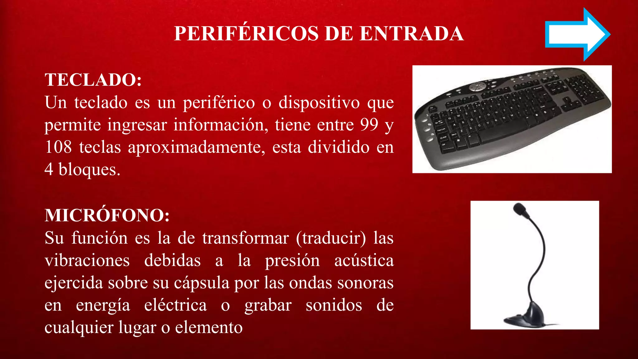 Dispositivos de entrada, salida y almacenamiento | PPTX