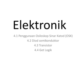 SPM Tingkatan 5 Fizik - Elektronik | PPTX