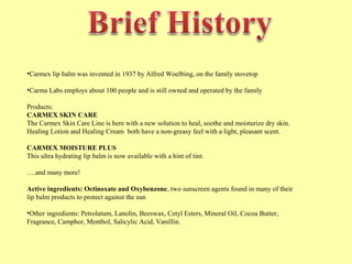 Carmex Repositioning | PPT