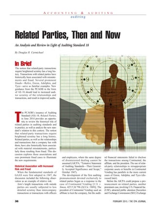 Related Parties, Then and Now | PDF | Stocks and Bonds | Personal Investing