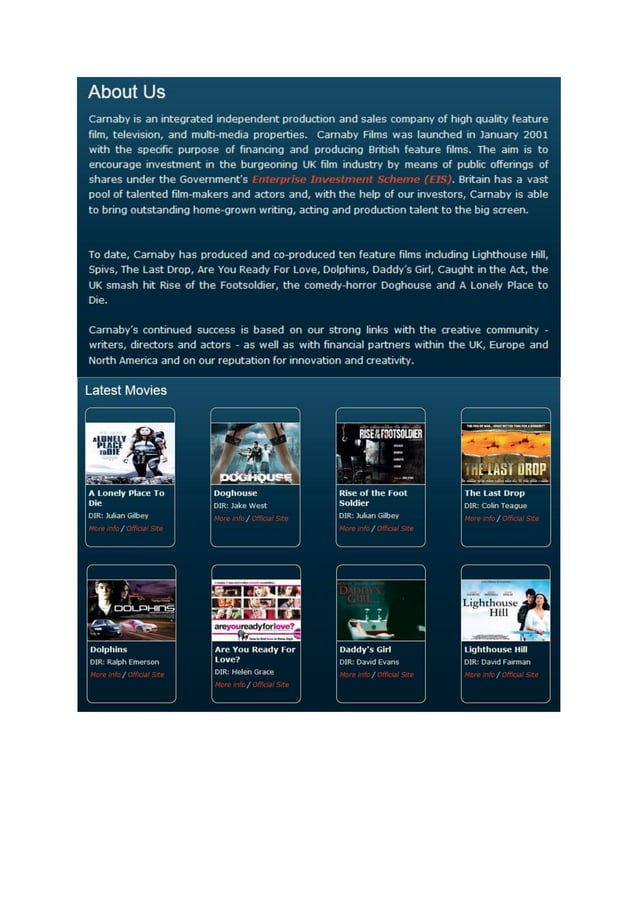 Carnaby international - About us | PDF