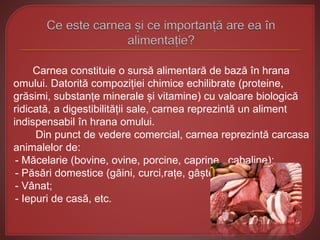 Carne și produse din carne | PPTX