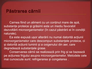 Carne și produse din carne | PPTX