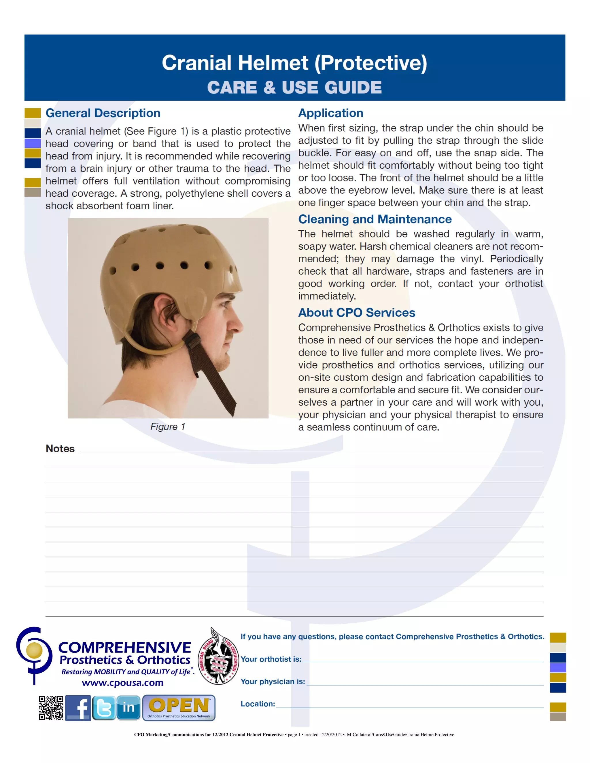 Carnial Helmet CARE AND USE GUIDE | PDF