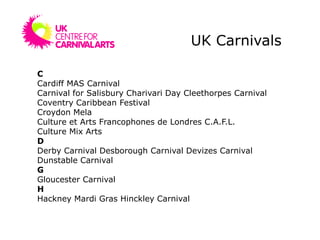 Carnival gazetteer | PPTX | Europe Travel | Travel Locations