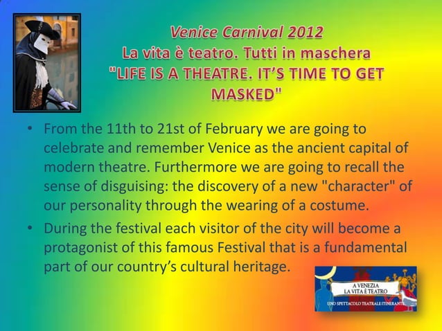 Carnival in Venice by class 2c Campalto, Venice | PPT