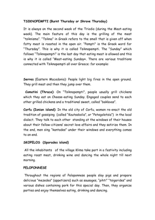 Carnival in Zakinthos | PDF