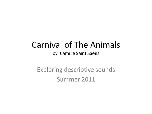 Carnival of the animals | PPT